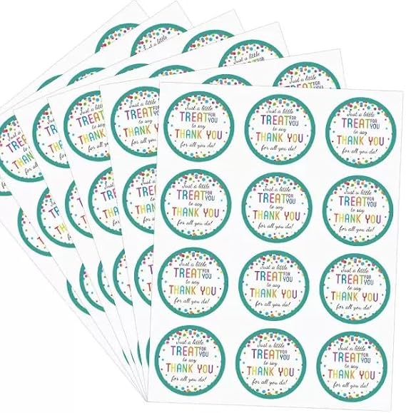 Amazon.com: 160 Pcs Thank You Stickers Colorful Dots Self-Adhesive ...