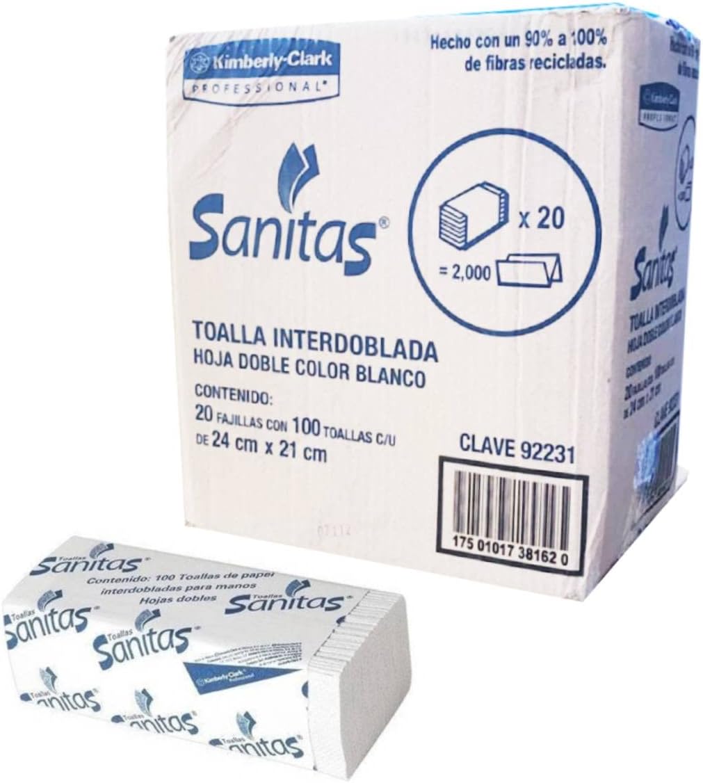 KIMBERLY CLARK - KIMBERLY CLARK Toalla Interdoblada Sanitas 92231 Caja ...