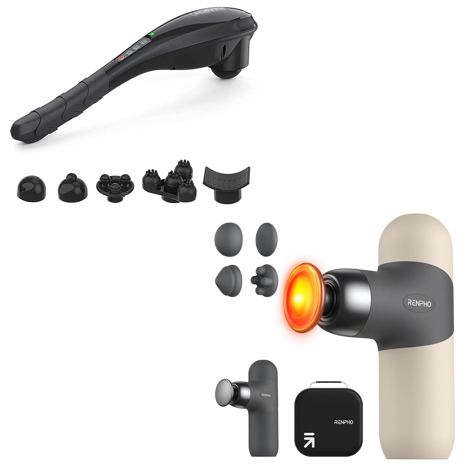 Amazon.com: RENPHO Mini Thermal Massage Gun with Heat Rechargeable Hand ...
