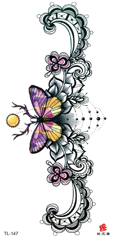 Buy Tramp Stamp Butterfly Temporary Tattoo Traditional Tattoo Designs ...