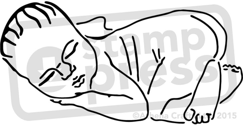 Amazon.com: A5 'Sleeping Baby' Wall Stencil / Template (WS00025172 ...
