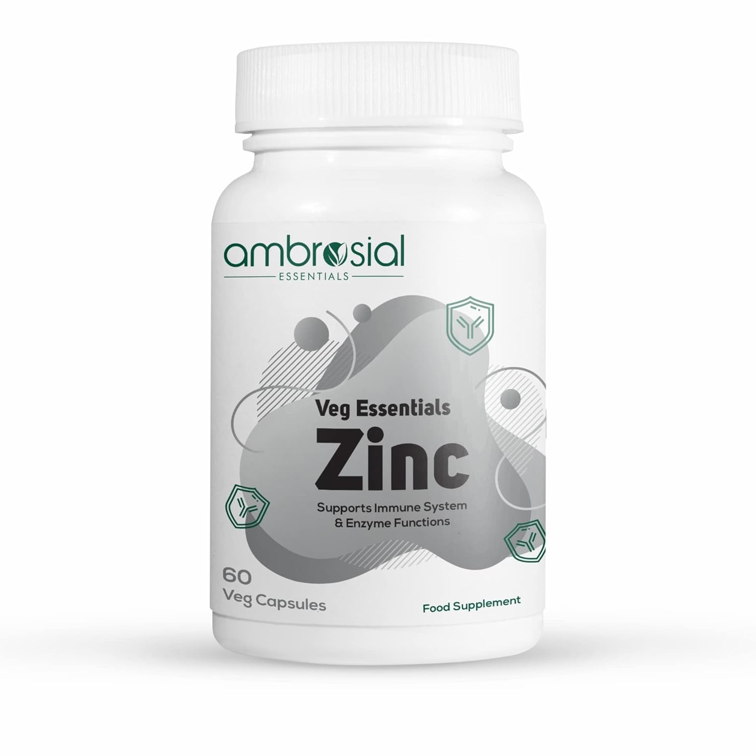 Ambrosial Zinc Tablets High Strength 30 mg | Highly Bioavailable Zinc ...
