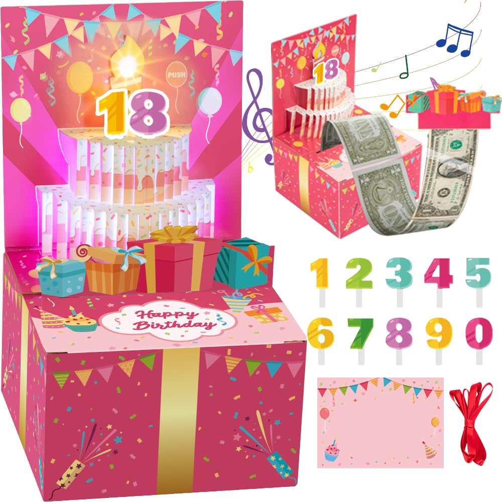 Musical Birthday Card Money Box: Birthday Money Gift Boxes for Cash ...