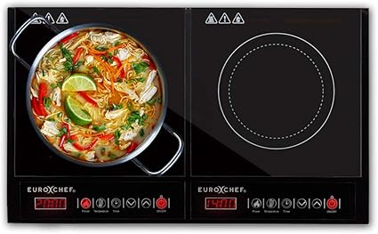 EuroChef EUC-IN28S 2000W + 1400W Portable Electric Induction Dual ...