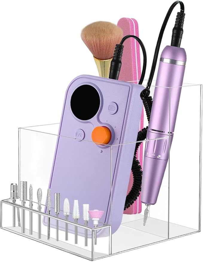 Amazon.com: Nail Drill Holder Bit Holder: 10 Holes Mini Nail Drill ...