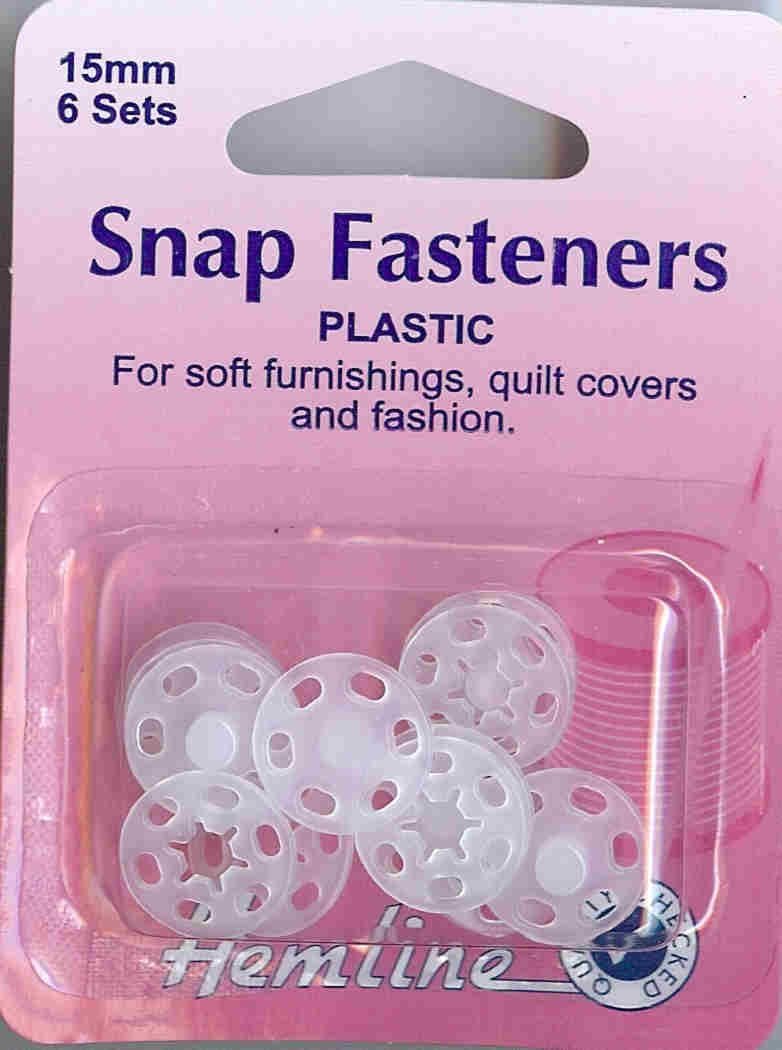 SNAP Fasteners Press Studs 6 Sets 15mm Plastic : Amazon.co.uk: Home ...