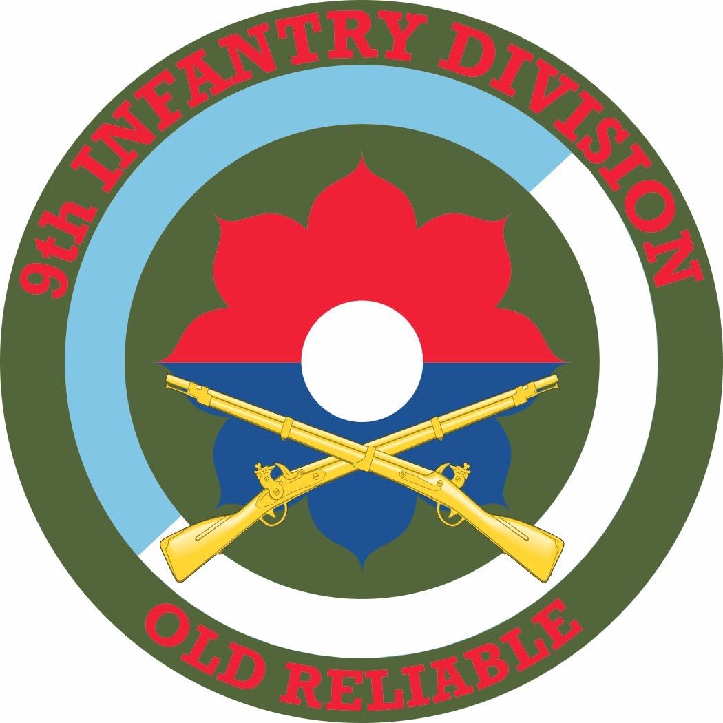 Amazon.com: 9th Infantry Division with Crossed Rifles 3.8 Inch Decal (2 ...
