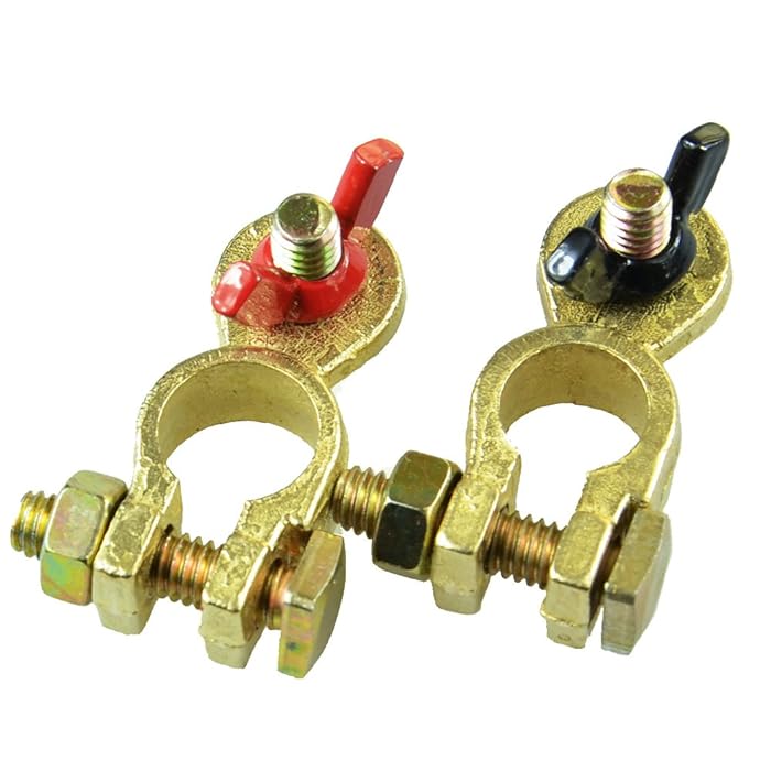 Buy EDECOA Battery Terminals Connectors with Wing Nut 12 / 24V Battery ...