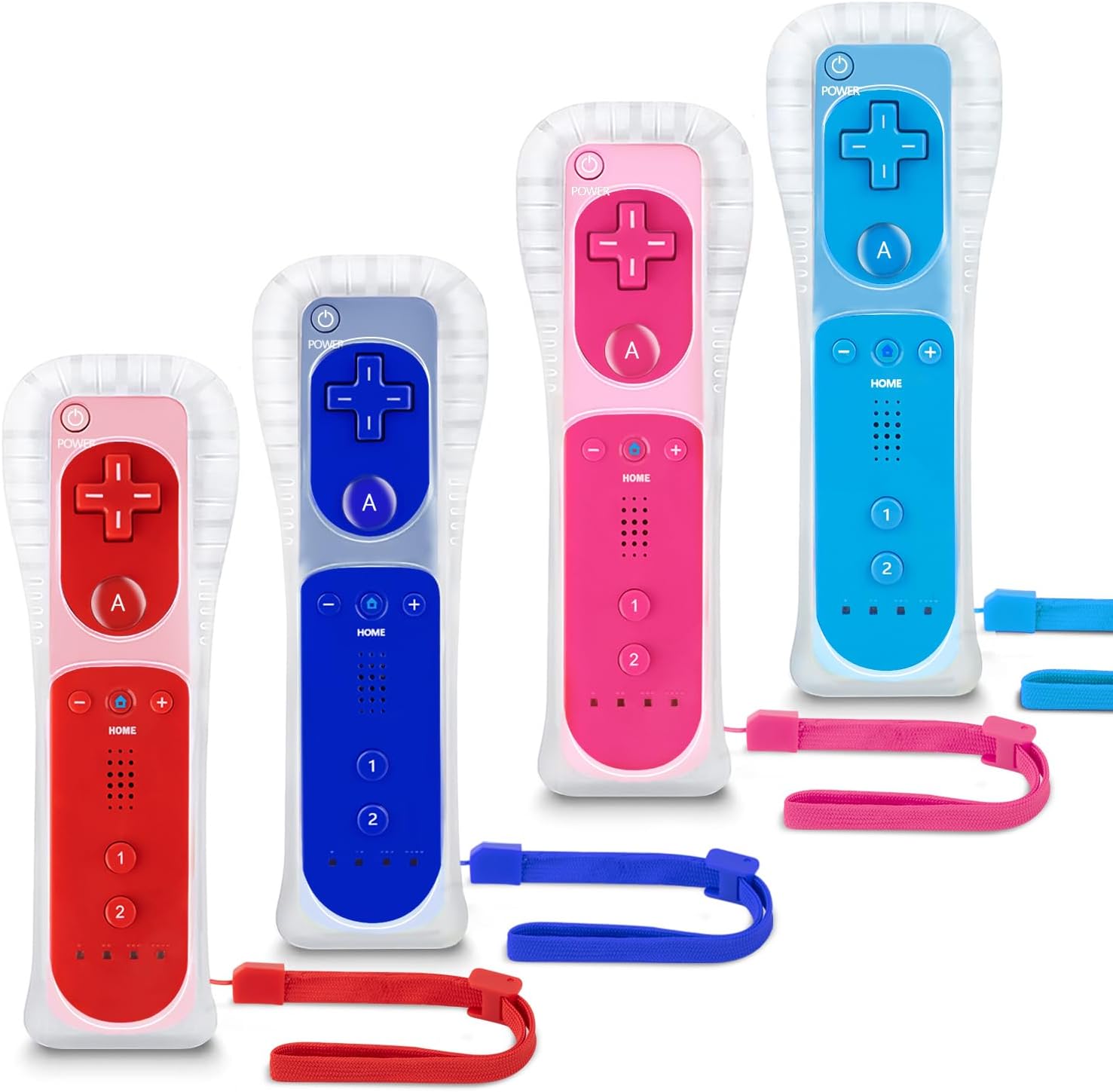 XiQiDianr Wii Controller 4 Pack, Replacement for Wii Remote Controller ...