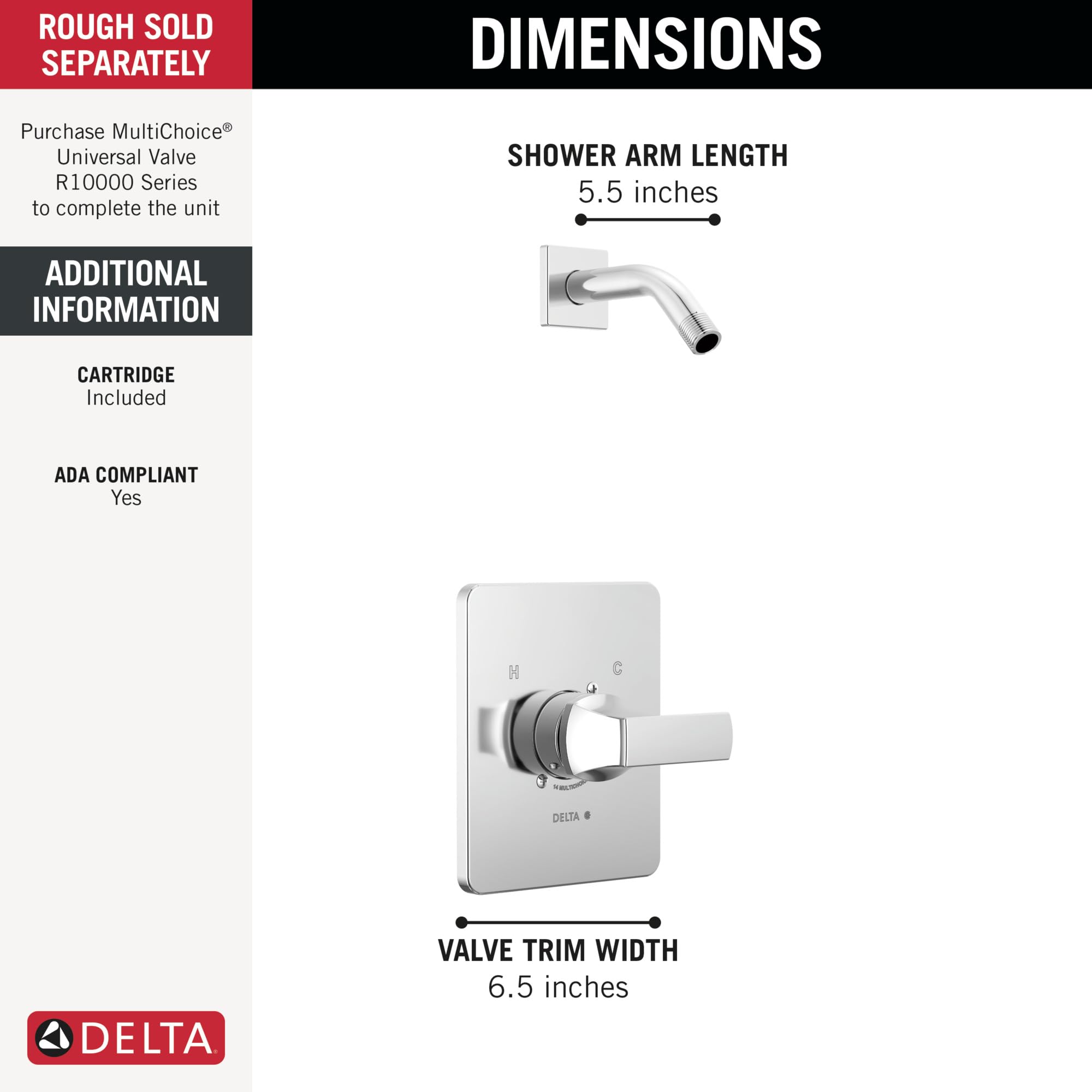 Snapklik.com : Delta Faucet Velum 14 Series Single-Function Chrome ...