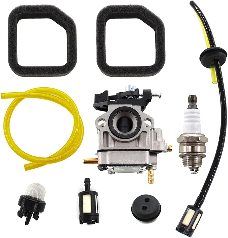 HURI Carburetor Air Filter Spark Plug for Ryobi RLT26CDSN RLT254FCDSN ...
