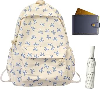 Backpack for Girls,Students Bow School Bag Teen Girls Backpack - Travel ...
