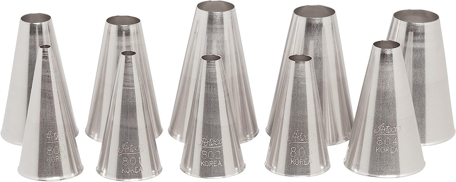Amazon.com: Ateco Cake, 787 6 pc Decorating Tip Set, Silver: Food ...