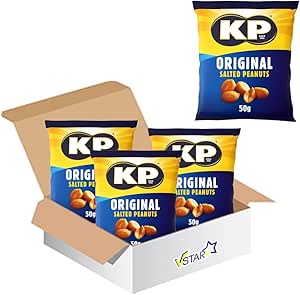 KP Original Salted Peanuts 50g – Crunchy, Roasted, High Protein Snack ...