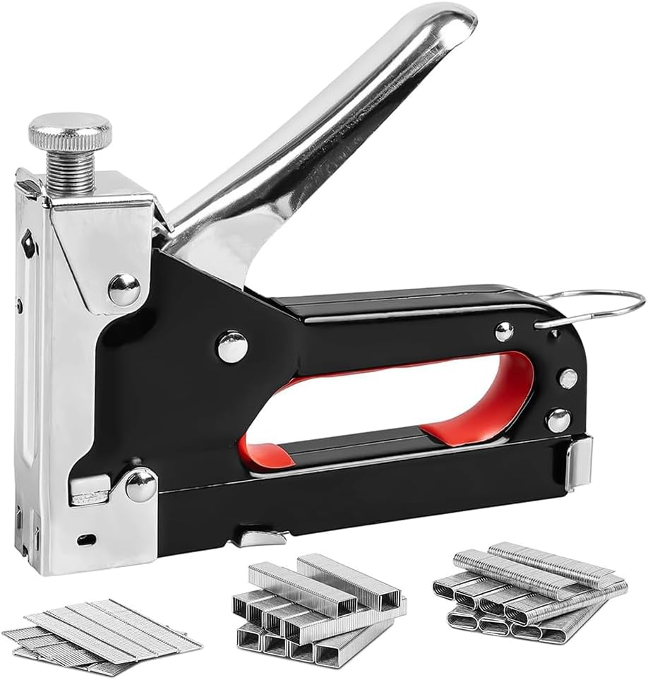 Heavy Duty Staple Gun with 3000 Staples, 3 in 1 - Wall Stapler, Anti ...