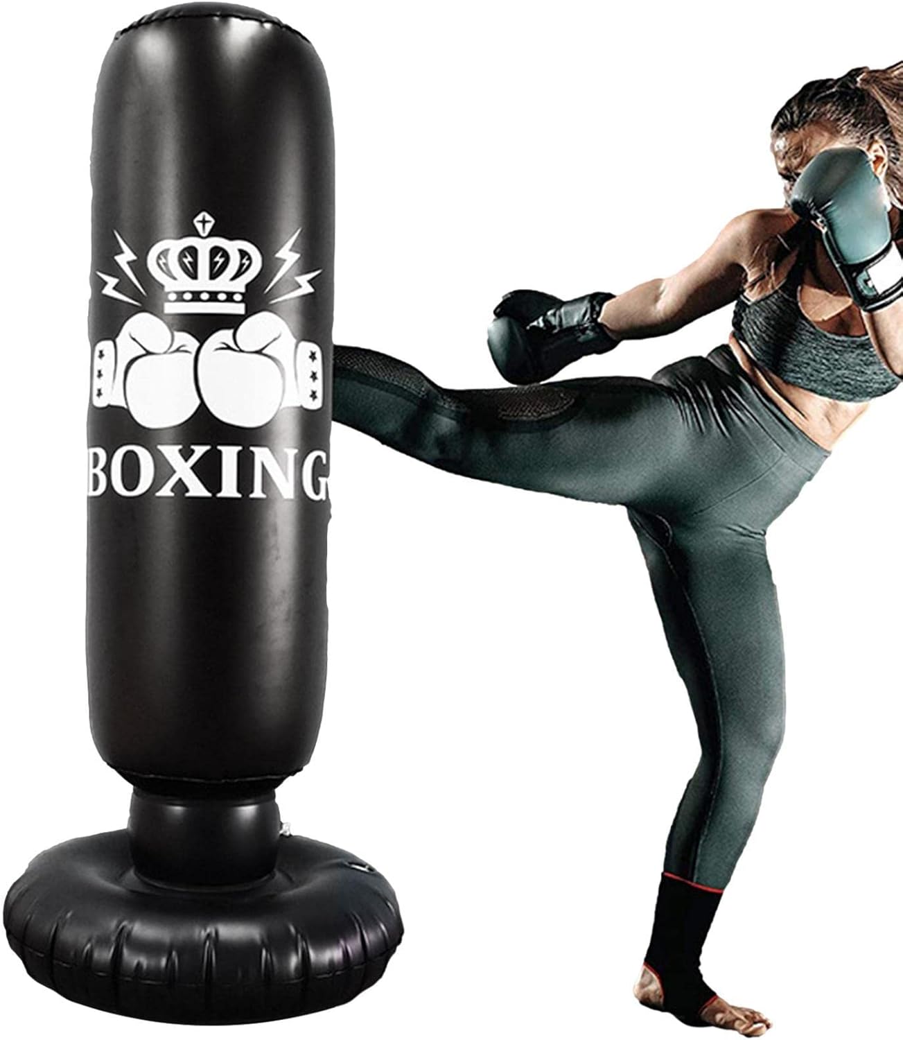 Punching Bag | 63in Standing Heavy Bag for Kids - Multifunctional ...