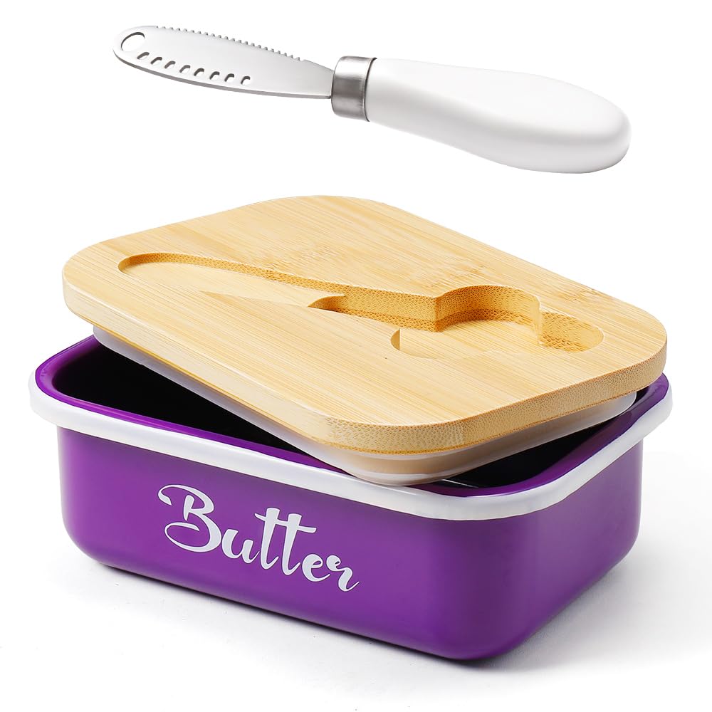 Amazon.com | Butter Dish, Butter Dish with Lid for Countertop,Metal ...
