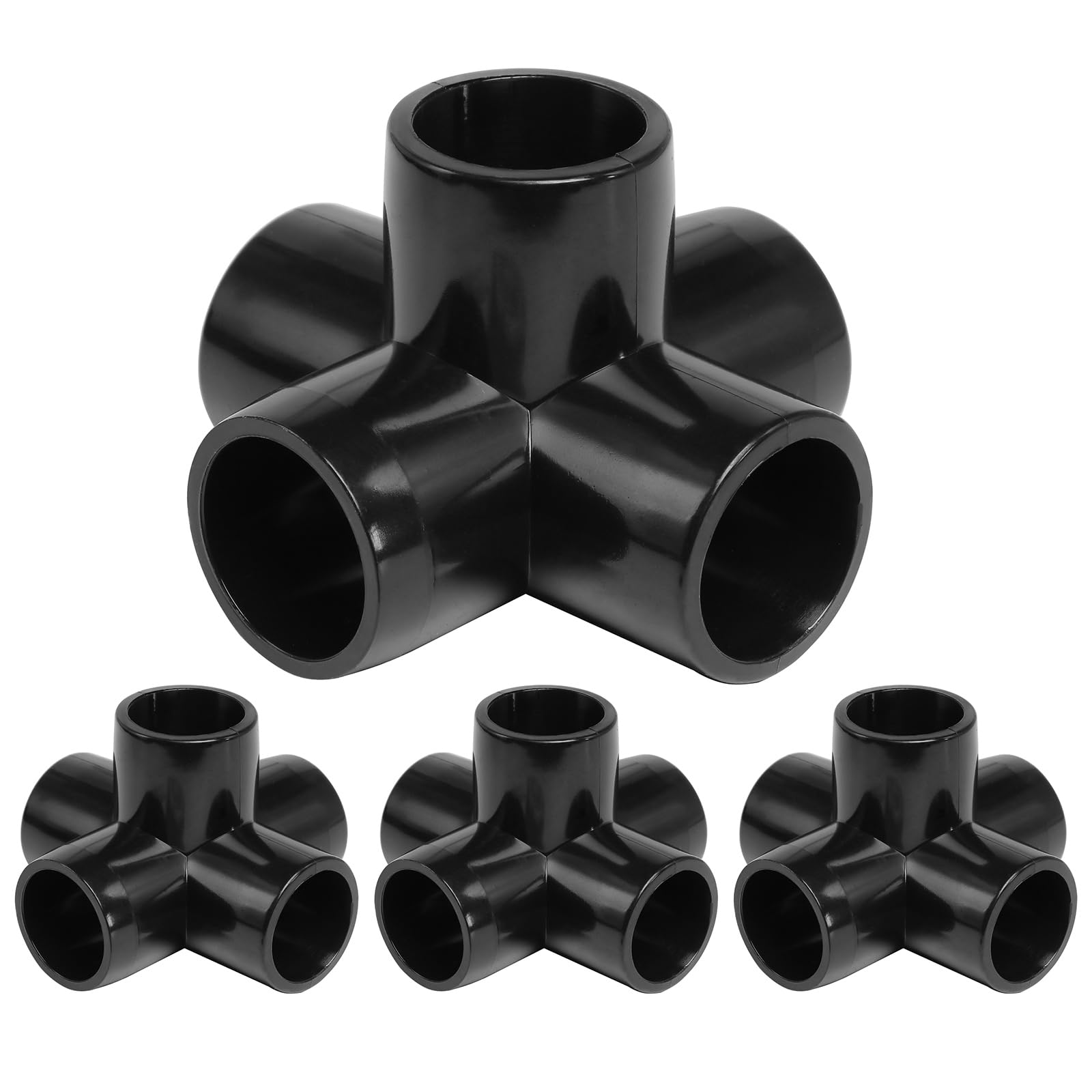 Amazon.com: Zernmiarder 5 Way PVC Pipe Fittings 1/2 Inch, Black PVC ...