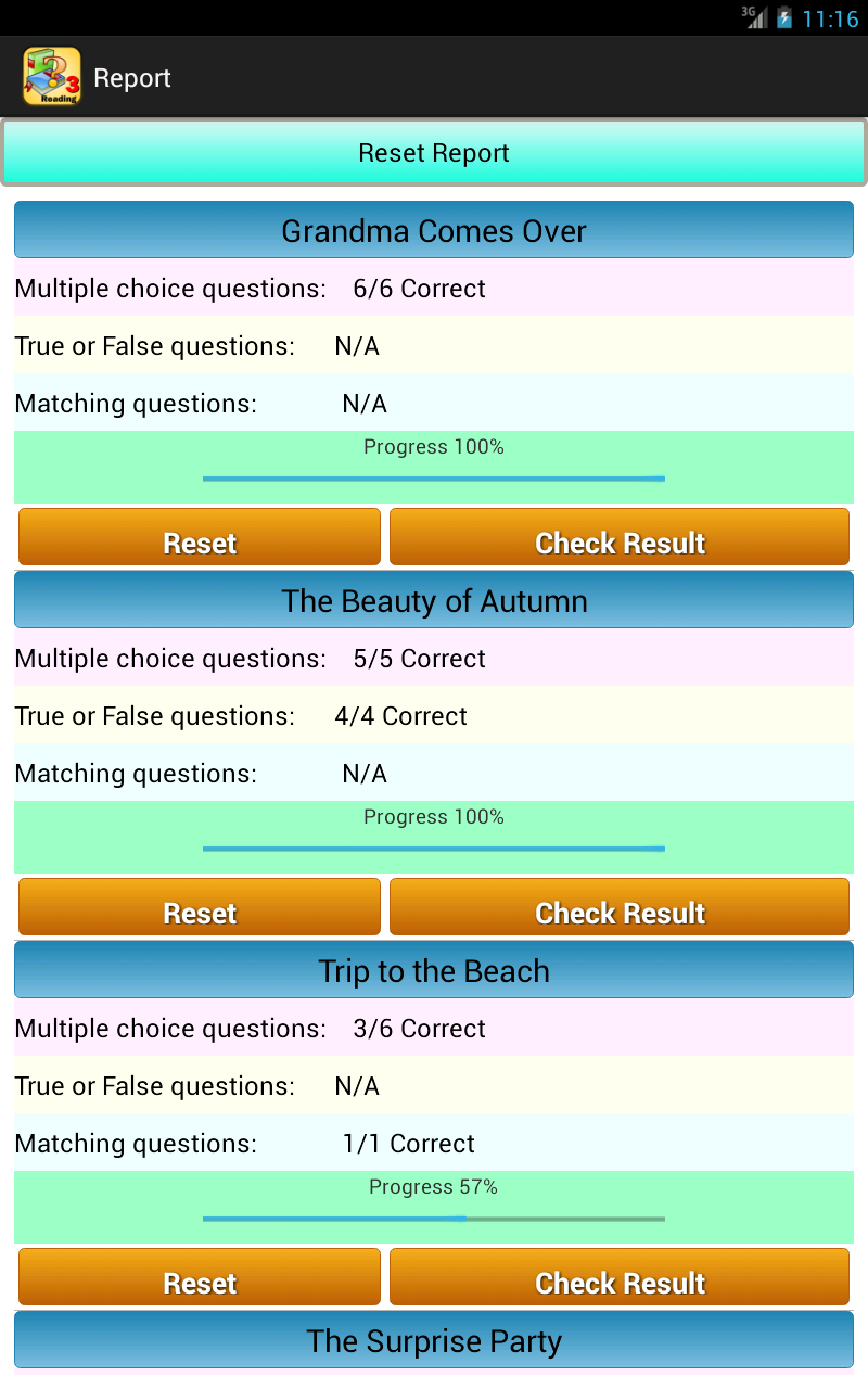 3rd Grade English Fiction Reading Comprehension - App on Amazon Appstore