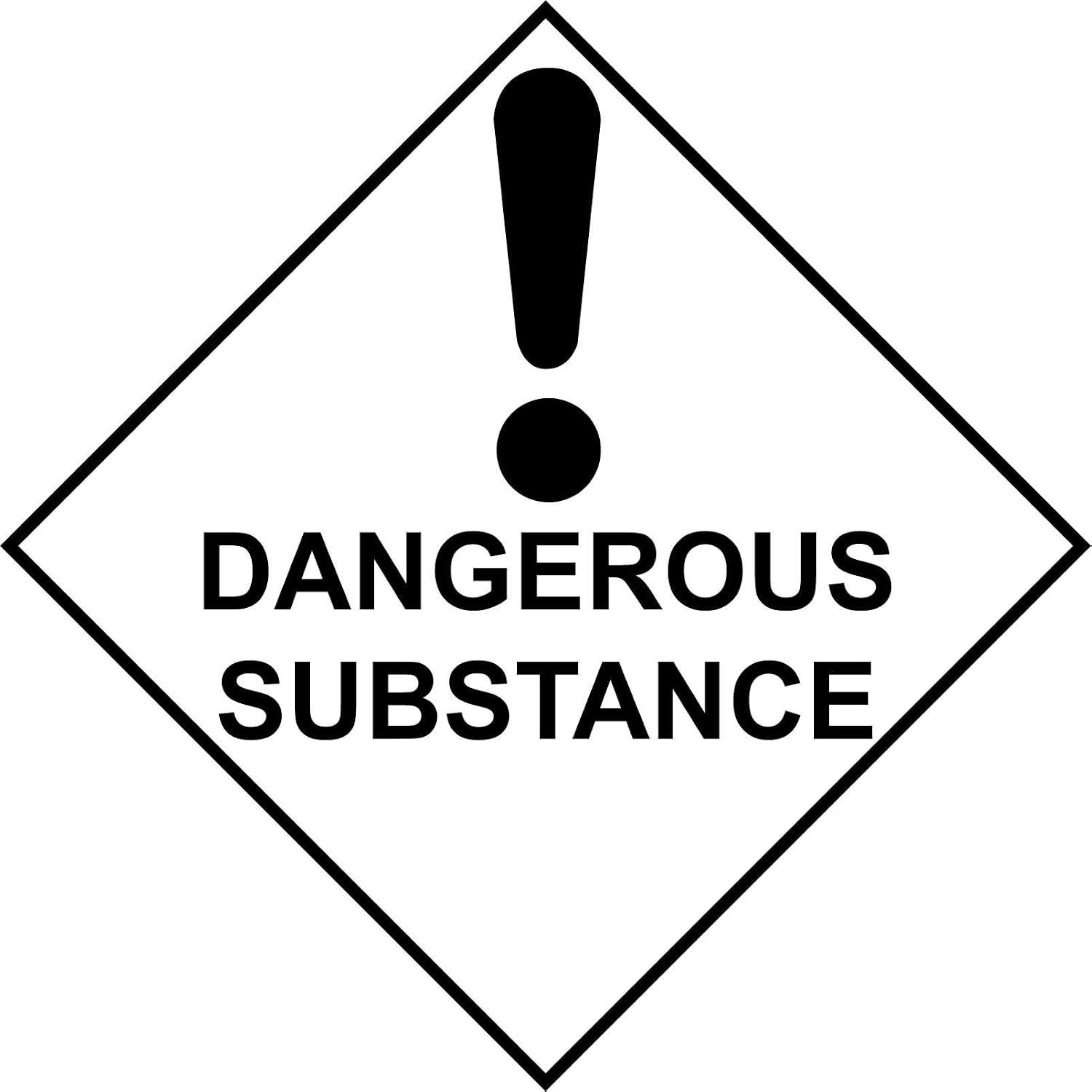 HA052 Hazard Sign DANGEROUS SUBSTANCE 450mm x 450mm 5MM HEAVY DUTY ...