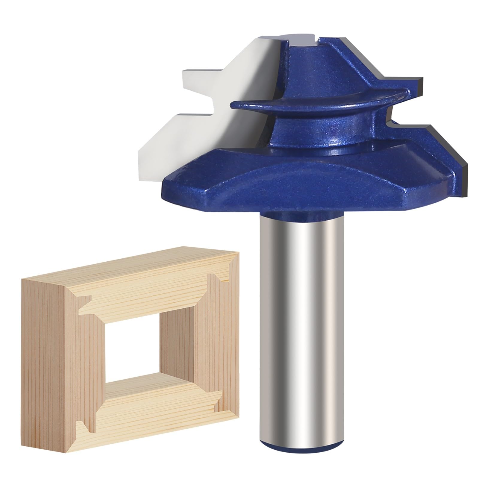 Snapklik.com : Vearter 45 Degree Lock Miter Router Bit 1/2 Shank 3/4 Stock