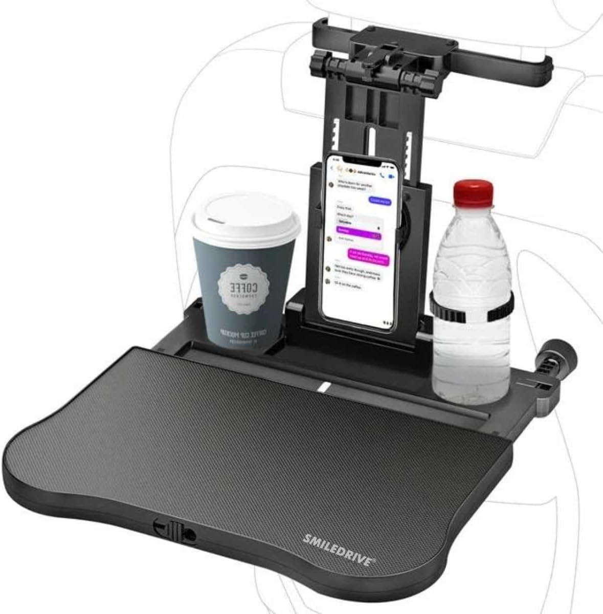 SMILEDRIVE Car Laptop Stand Backseat Tray Table for Cars-Adjustable ...