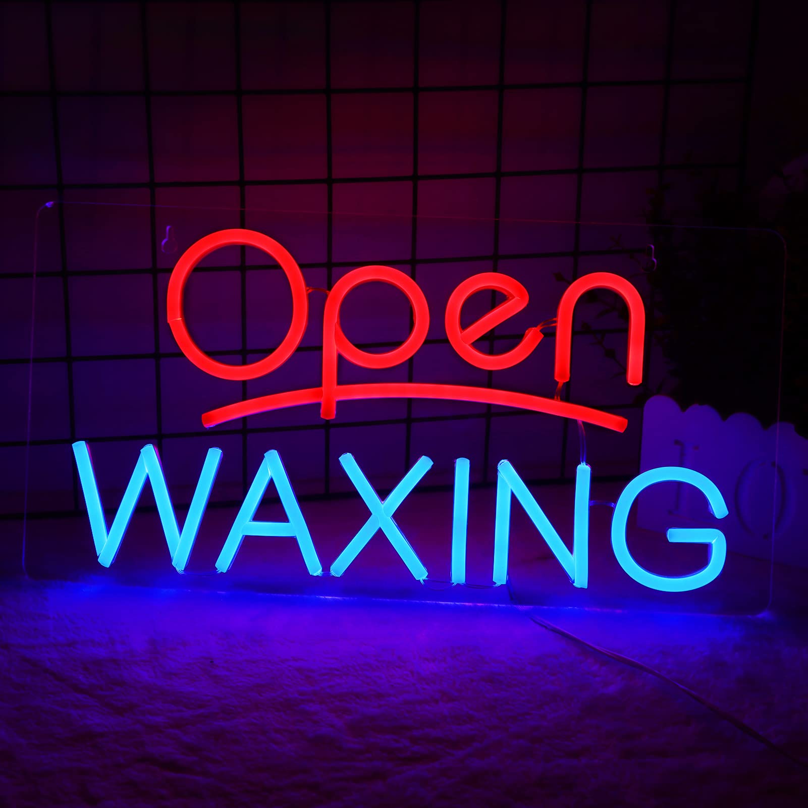 Amazon.com: Vinray Open Waxing Neon Sign for Nails Salon,Business Sign ...
