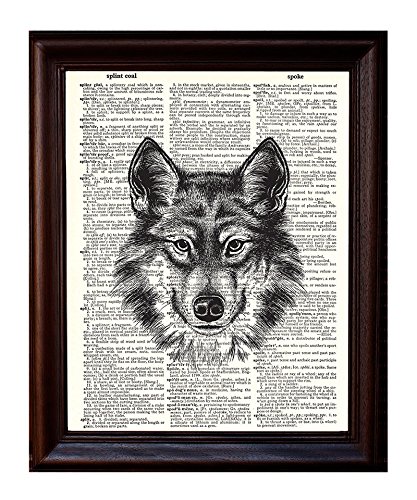 Fresh Prints of CT Wolf - Dictionary Art Print Printed On Authentic ...
