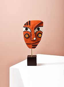 Amazon.com: Hand-Painted Abstract Human Face Sculpture | Maximalist ...