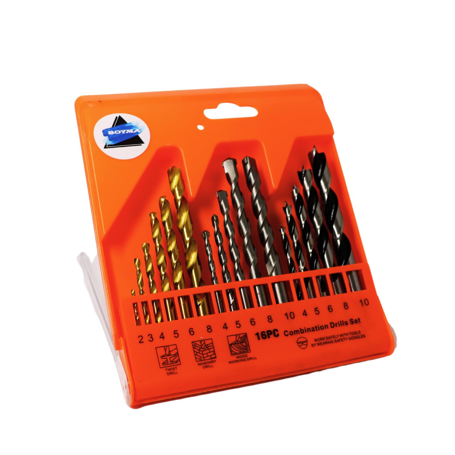 BOYMA -16 Piece Mixing Drill Set, 6 Cobalt Metal Bits, 5 Wall Bits ...