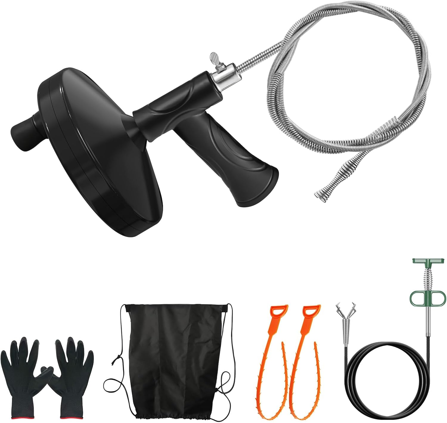 TheElves Drain Auger 25 ft,Plumbers Snake Powerful,Heavy Duty Plumbing ...