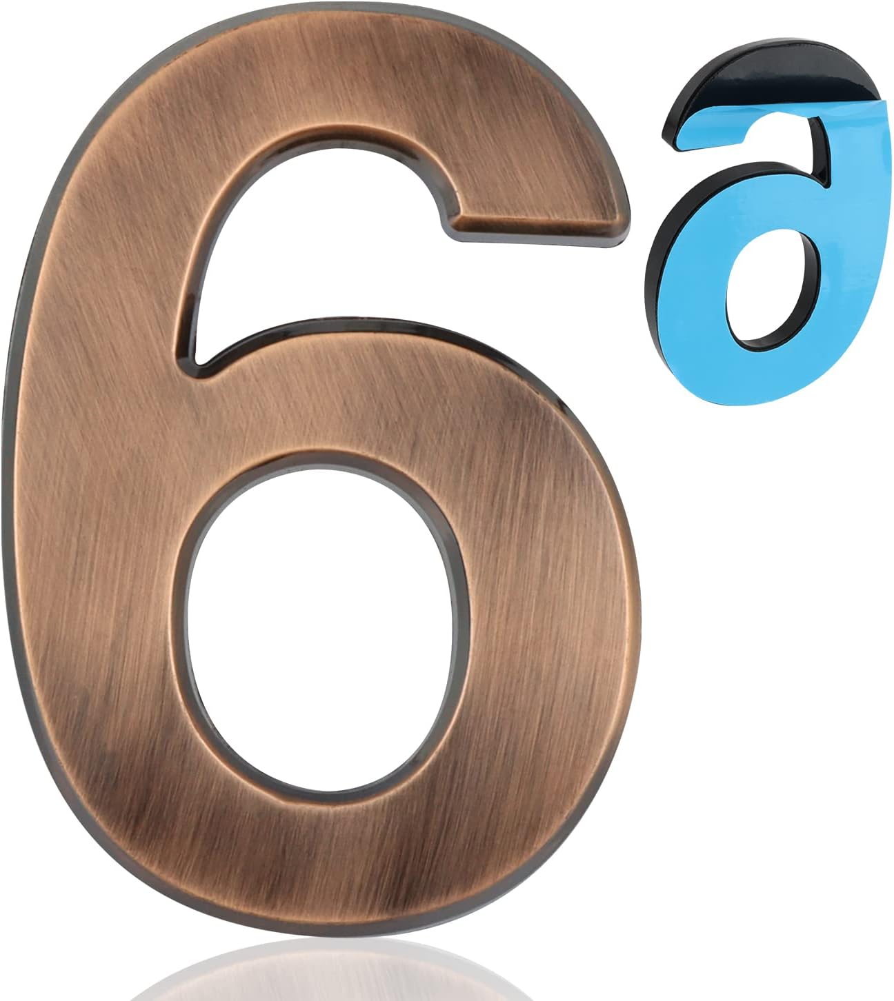 Amazon.com: Becizy 4 Inch Modern Bronze House Number, Self Adhesive ...