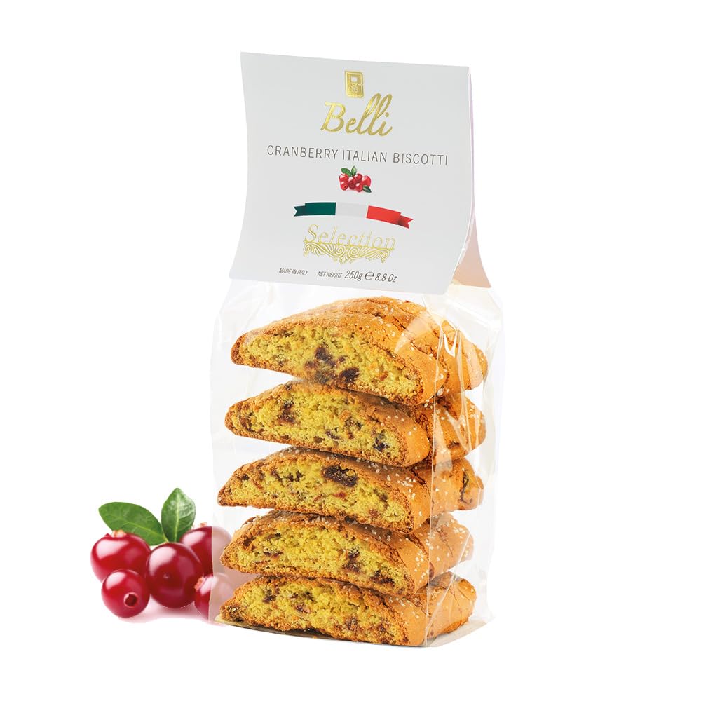 Amazon.com: Italian Cranberry Biscotti | Made in Tuscany, Italy | Belli ...