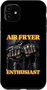 Amazon.com: iPhone 11 Air Fryer Enthusiast Funny Cringe Hard Skeleton ...