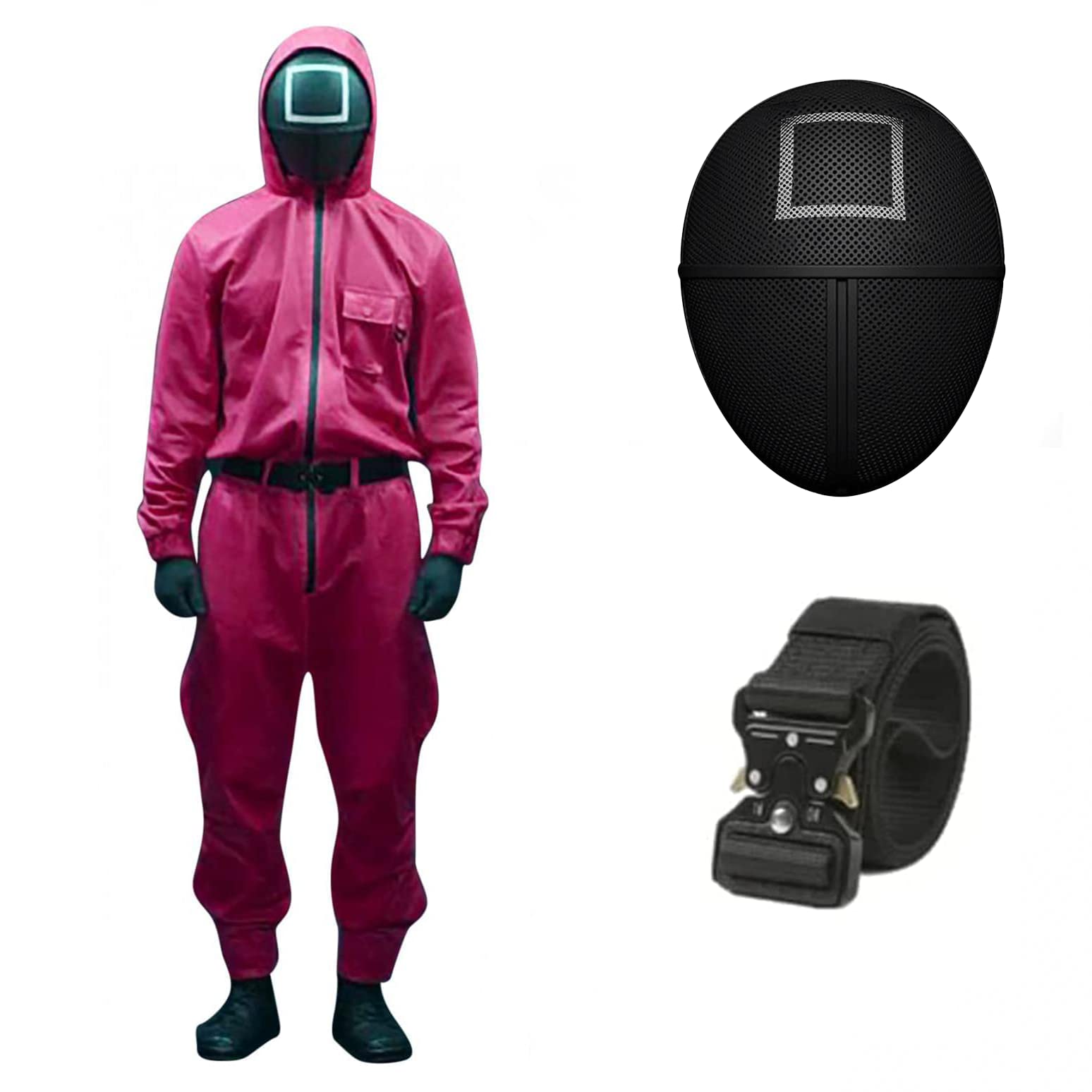 Squid Game Costume And Mask 2021 Hot South Korea Movie | Desertcart INDIA