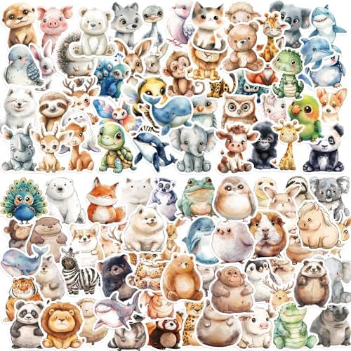50 Stücke Tiere aufkleber kinder, Tiere Sticker Set, Lustige Aufkleber ...