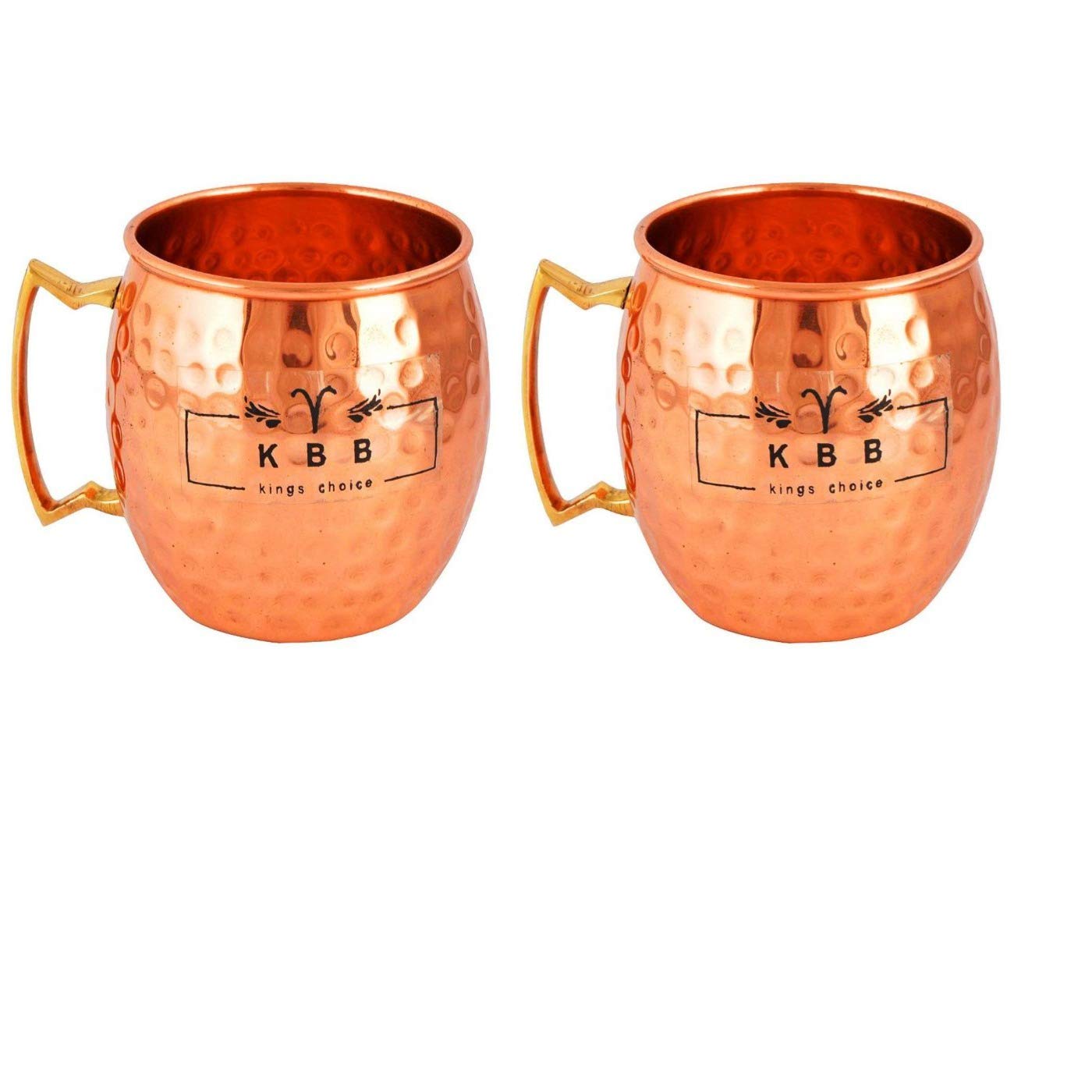 Buy KBB Copper Mug Hammered Design (Classic, Pack of 2) Online at Low ...
