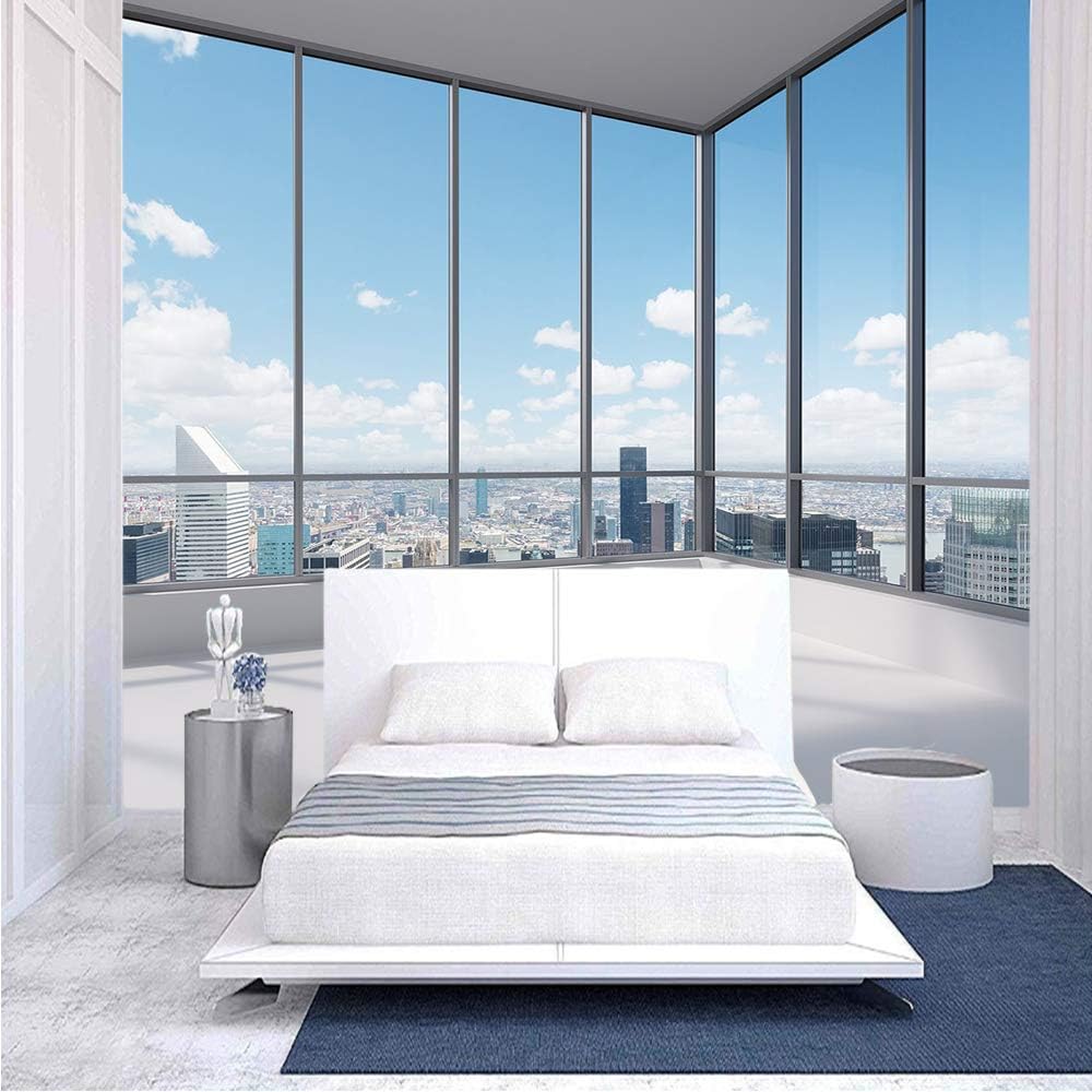 Amazon.com: BBING COLOR 100x100 inches Wall Mural,Cityscape Office with ...