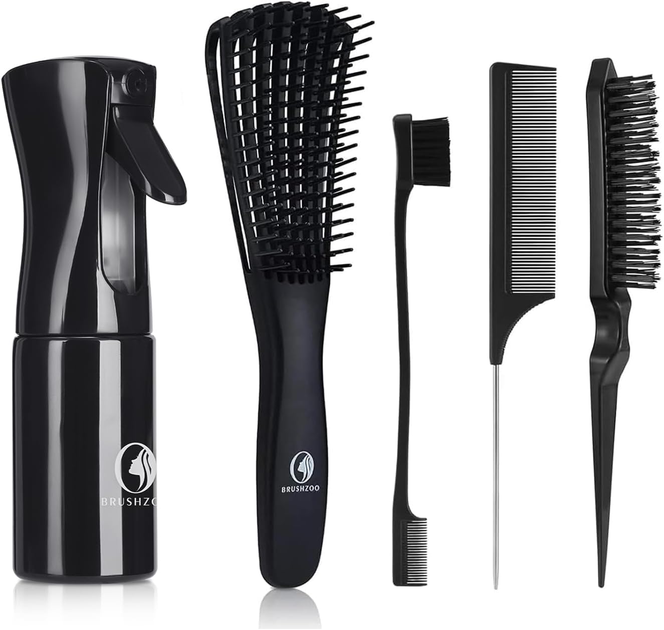 Amazon.com : BRUSHZOO Hair Brush Set, Hair Brushes for Women Men kid ...