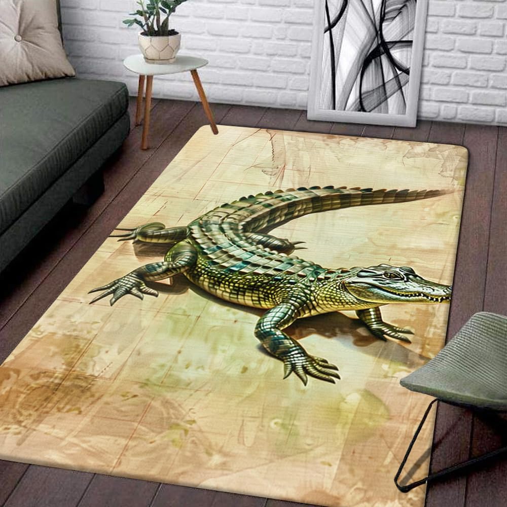 Amazon.com: Alligator Rugs - Alligator Bathroom Rug - Custom Alligator ...