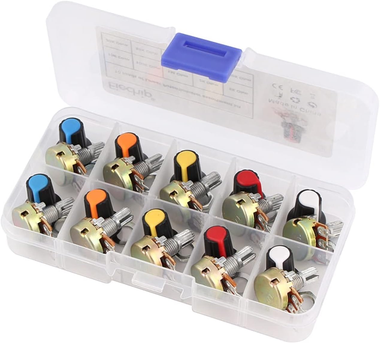 FFKL 20pcs/Lot LED Dimmers WH148 Potentiometer Kit, 15mm Light Adjuster ...
