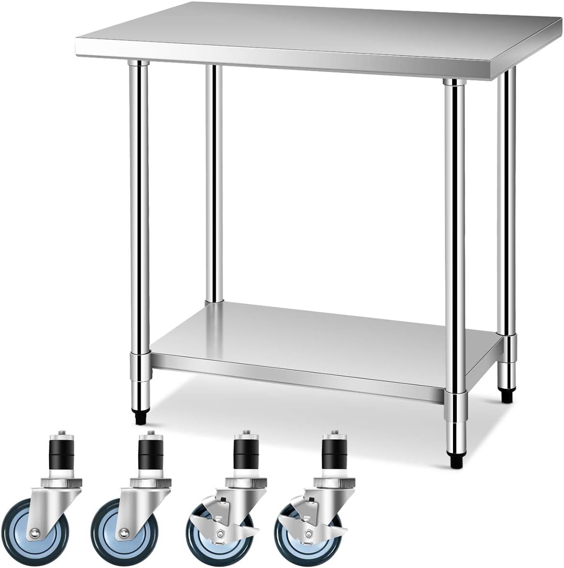 Amazon.com: Giantex 36 x 24 Inches Stainless Steel Work Table with 4 ...