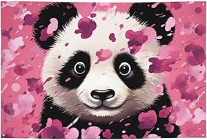 Amazon.com: Pink Panda Cotton Banner Party Decor Backdrop Banner ...