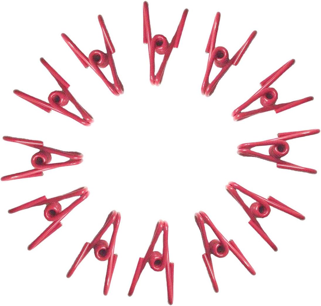 Amazon.com: Chip Clips, 20 Pcs 2 Inch Red Utility Matel Clips PVC ...