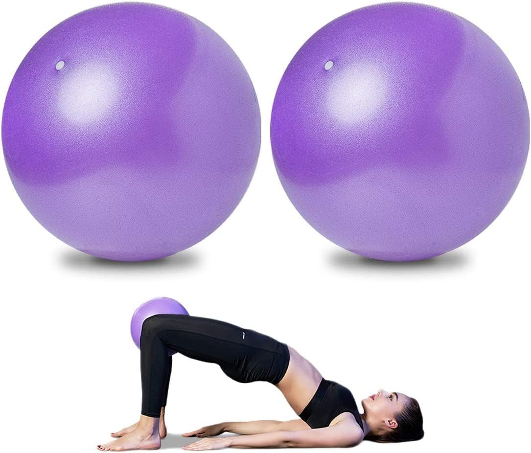 2 Pcs Pilates Balls, 9 Inch Small Exercise Ball, Barre Balls for Yoga ...