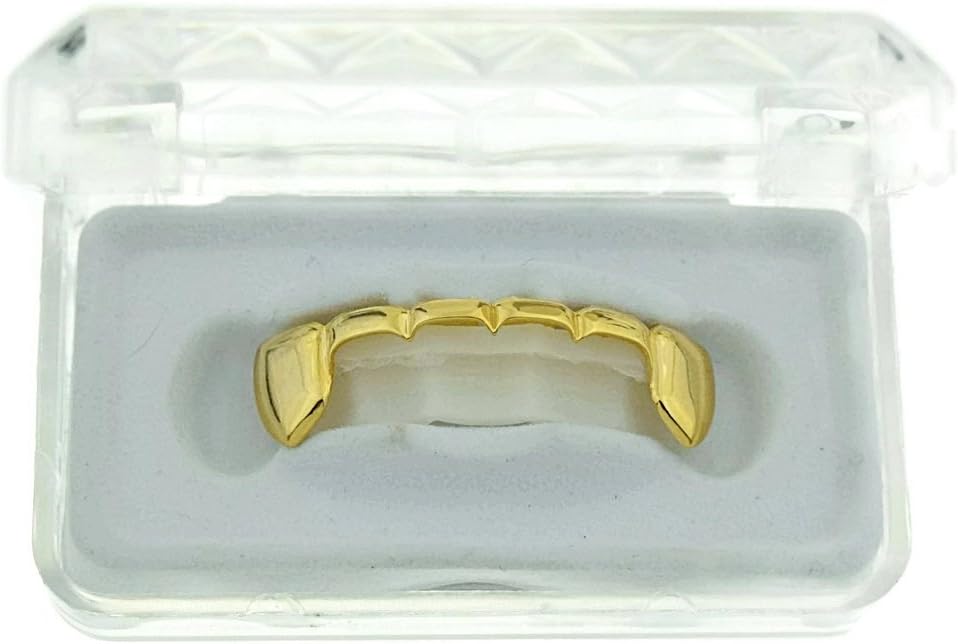 Amazon.com: Half Grillz Slim 14k Gold Plated Bottom Lower Row Slugs ...