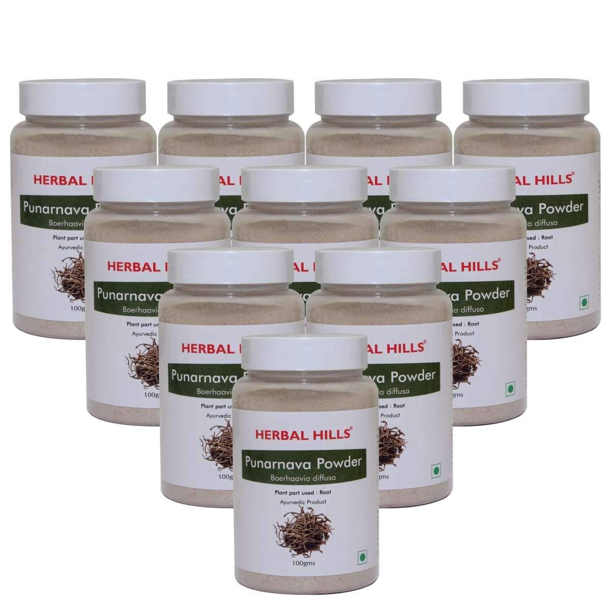 Herbal Hills Punarnava Powder - 100 gms (Pack of 10) - Punarnava root ...