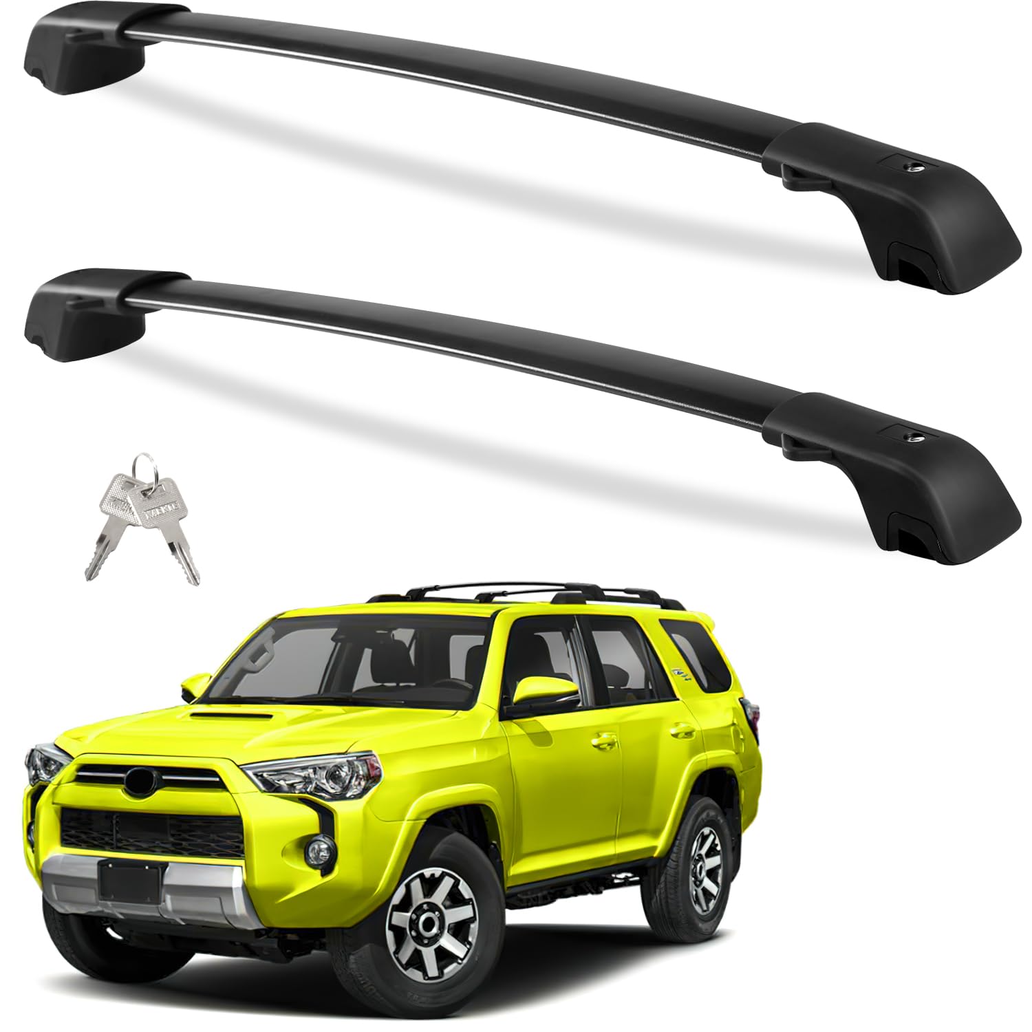 Amazon.com: Tuyoung Lockable 220lbs Roof Rack Cross Bars Compatible ...