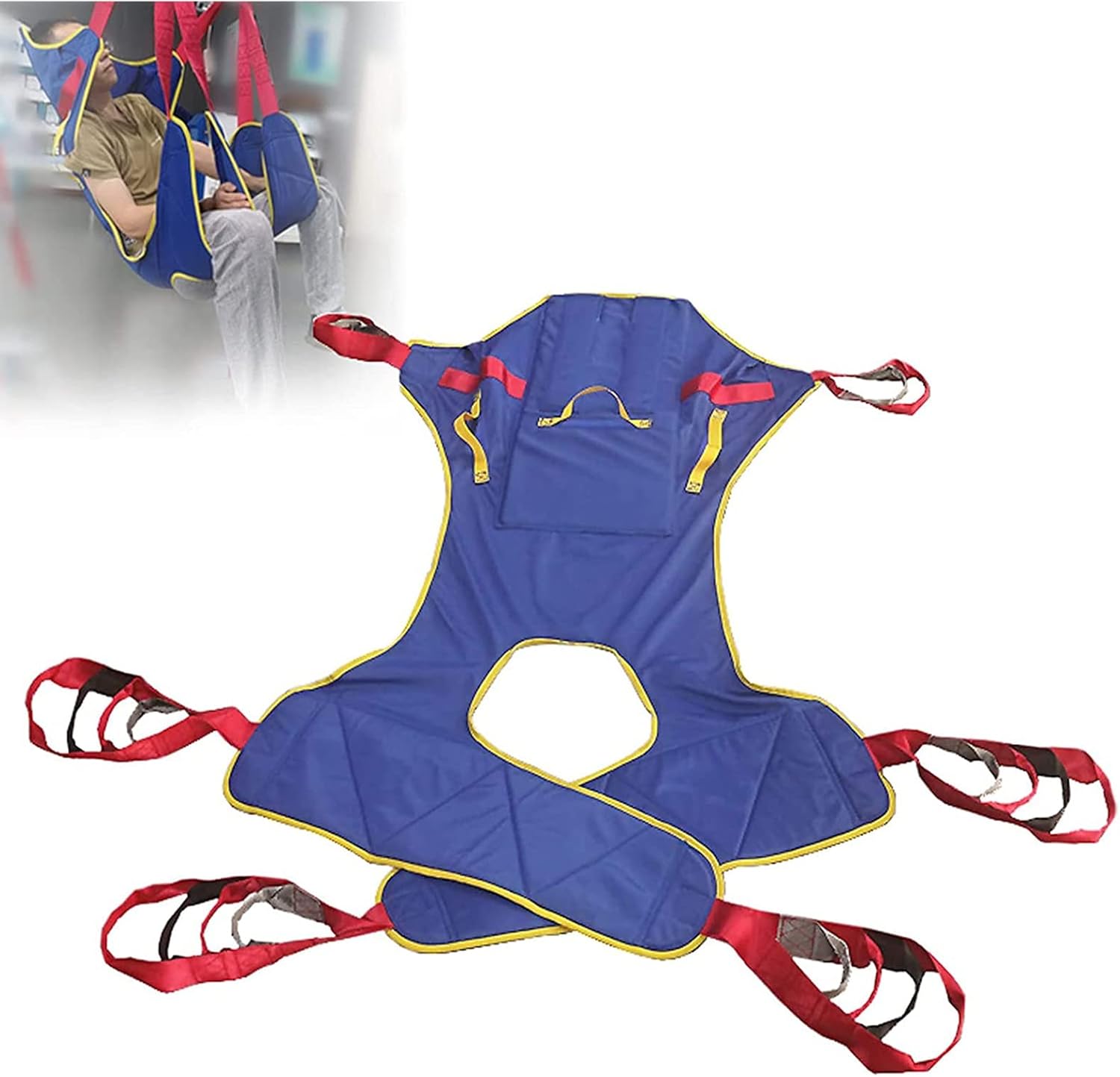 Amazon.com: GUNEL Patient Lift Toileting Hoist Sling, Full Body Patient ...