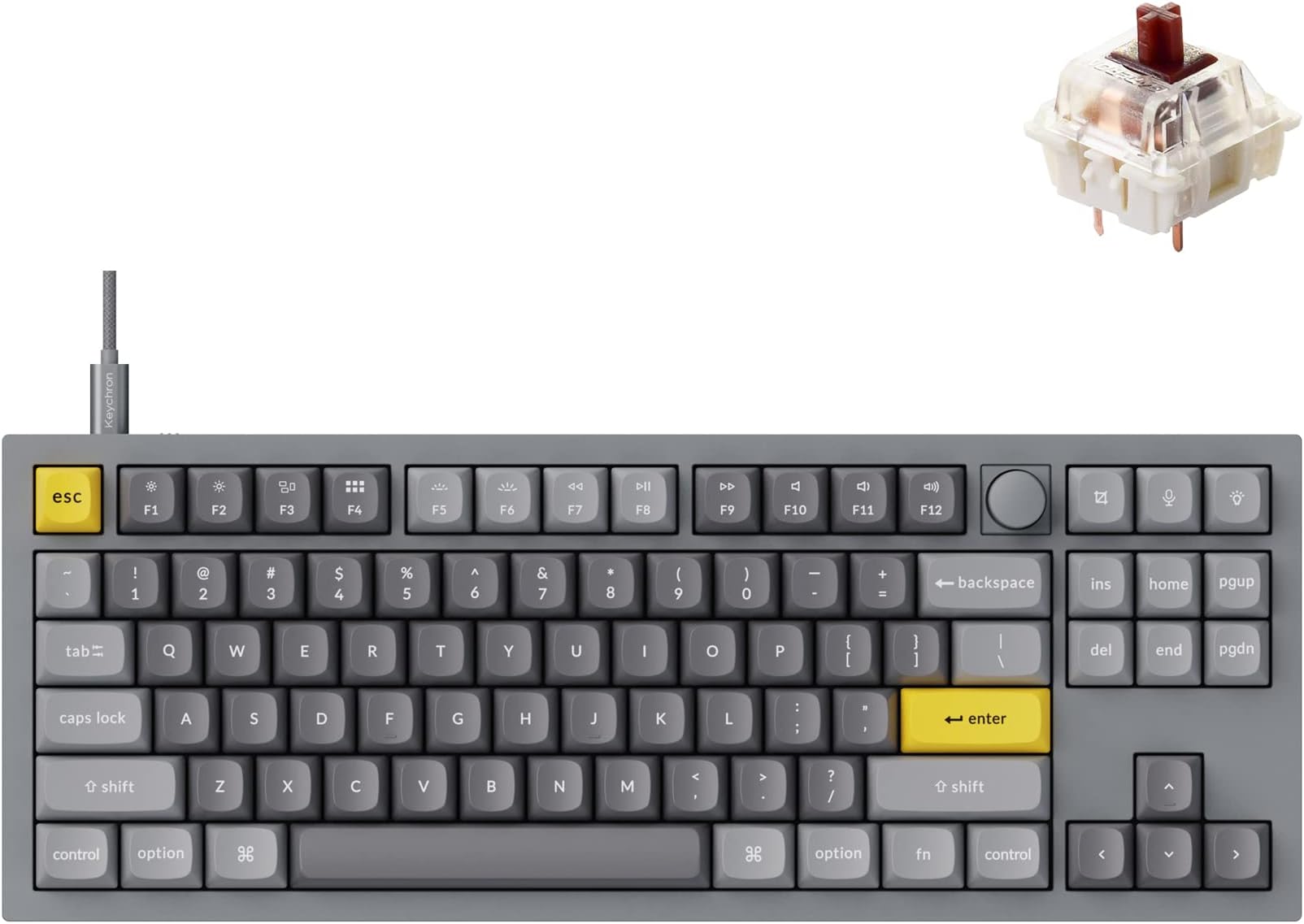 Amazon.in: Buy Keychron Q3 Wired Custom Mechanical Keyboard Knob ...